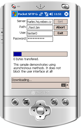 PocketGet - SFTP downloader (.NET Compact Framework) sample - Rebex.NET PocketGet - SFTP downloader (.NET Compact Framework) sample - Rebex.NET
